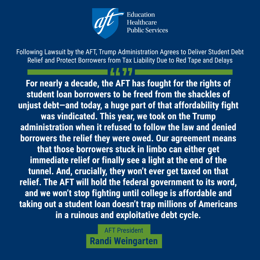Texas AFT :AFT Settles Student Debt Lawsuit: Income-Driven Repayment ...